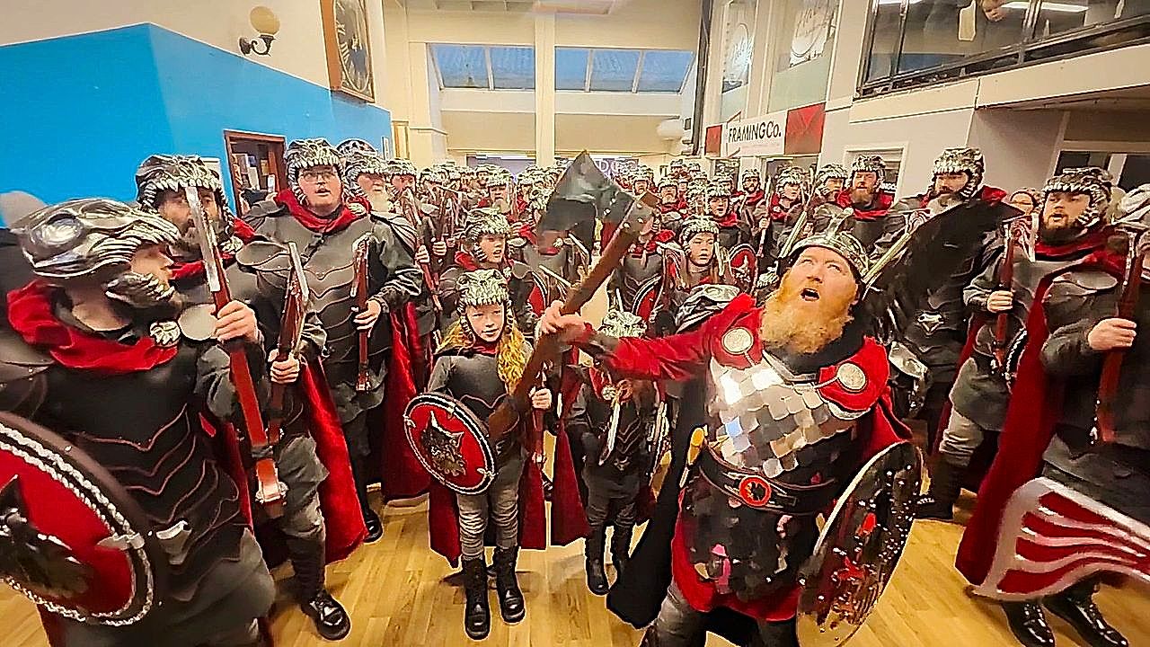 Vikings rocking out! Lerwick buzzes at the start of the Up Helly Aa ...