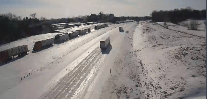 Truckers have to hit roads even with ice and snow