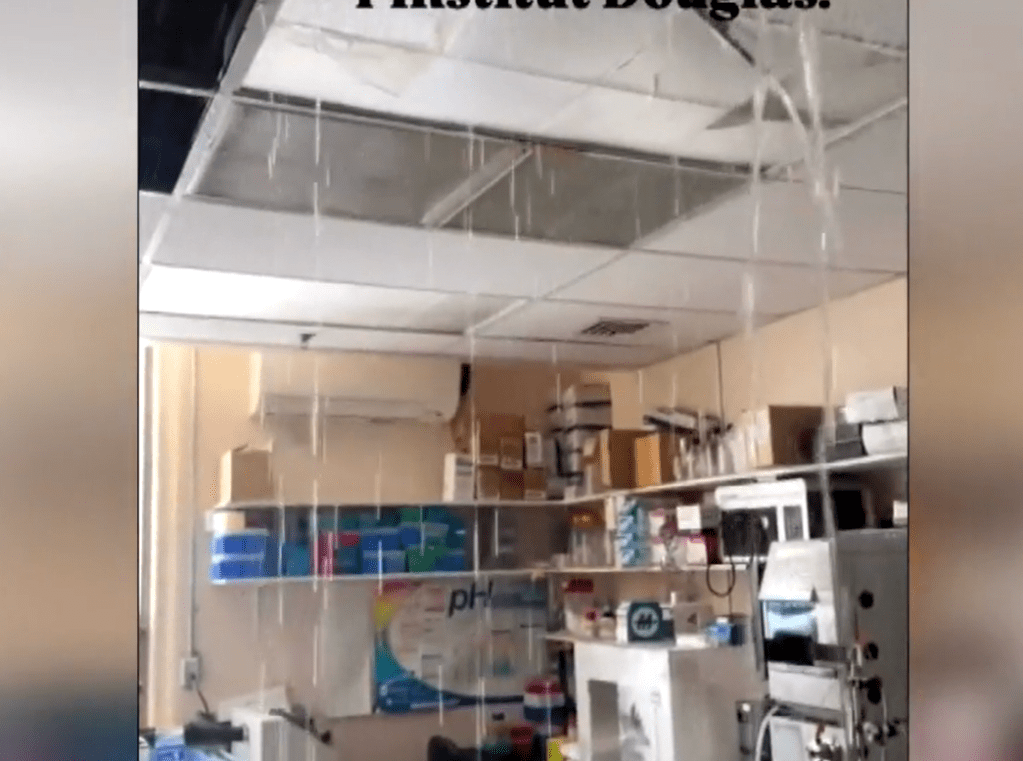 Burst pipes flood Montreal mental health hospital, research labs damaged