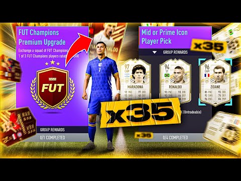 What do you get from 35 guaranteed mid or prime icon player pick packs?