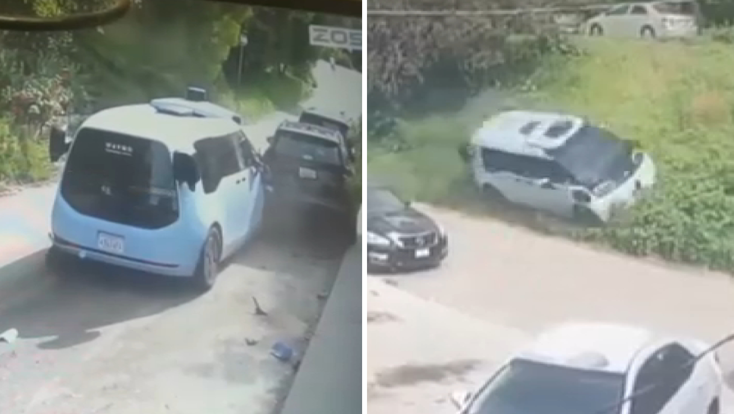 Video: Waymo goes rogue in Echo Park, crashes into several parked cars