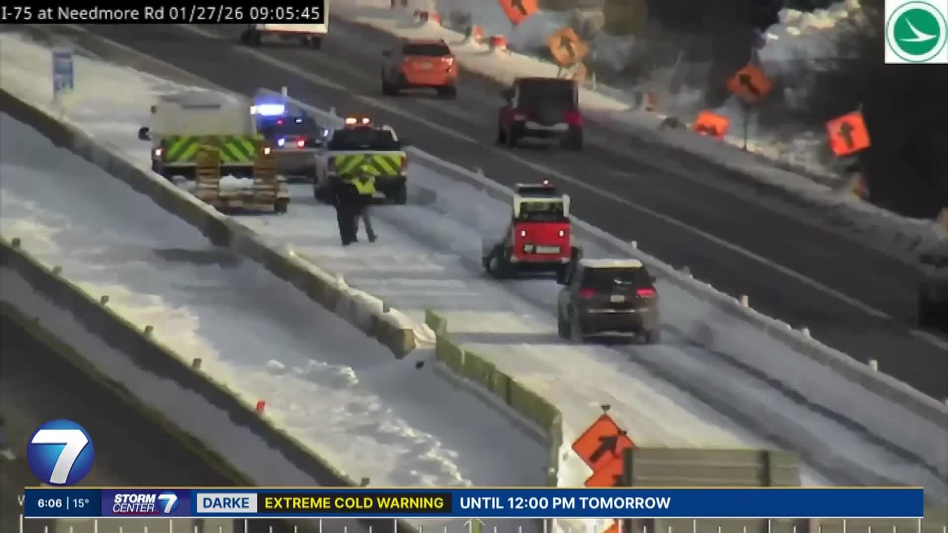 Watch: Traffic cameras capture driver following ODOT crews plowing ...
