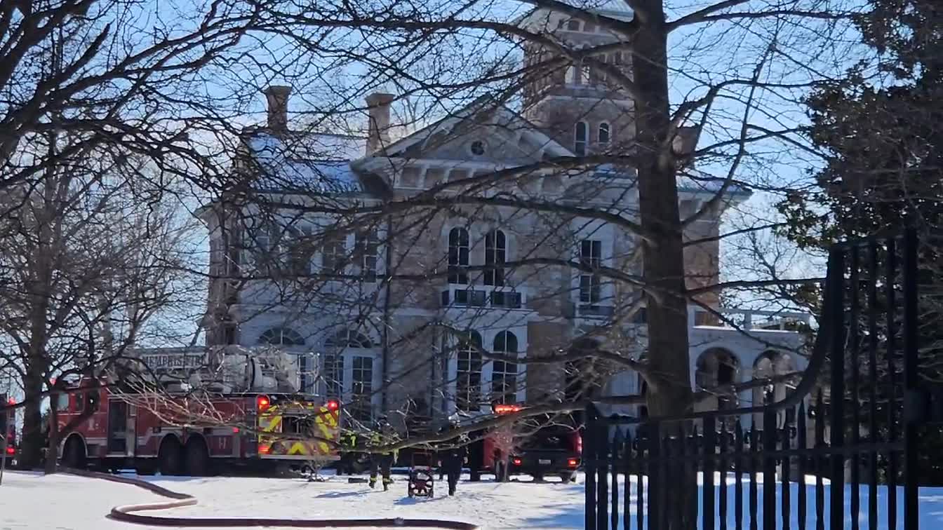 Fire crews at historic Annesdale Mansion in Midtown