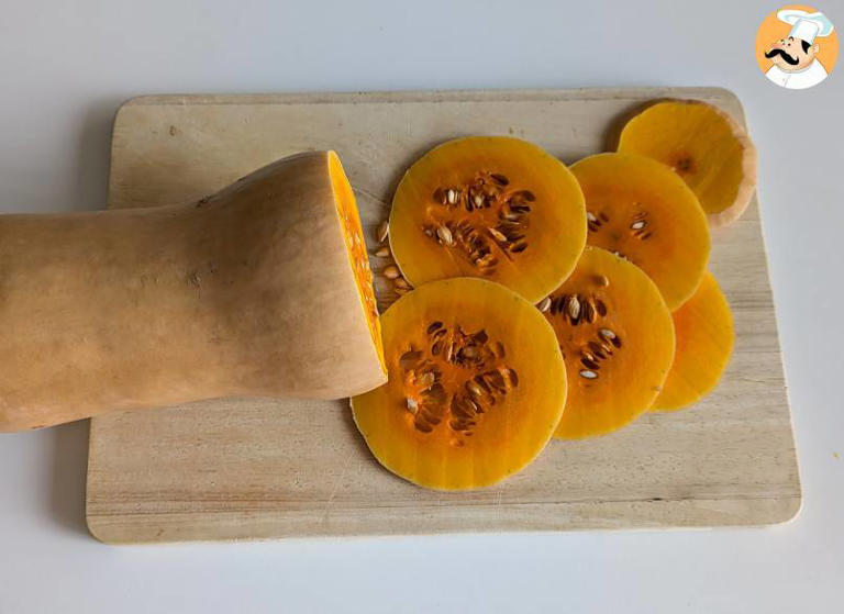 Vegetarian gratin with butternut squash, parmesan and mozzarella ...