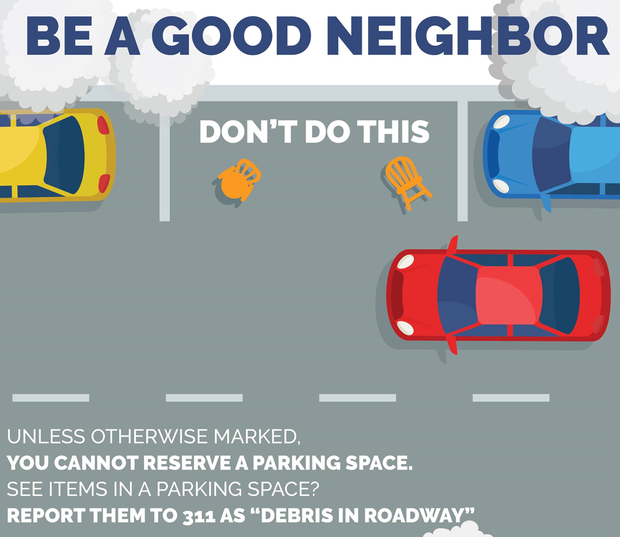 Reserving shoveled parking spaces on Baltimore streets not tolerated ...