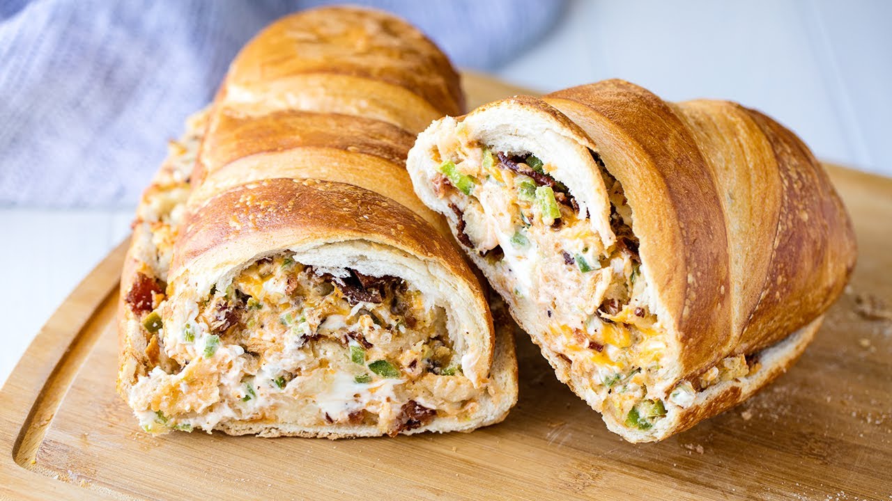 How to make super delicious jalapeno popper stuffed French bread | The ...
