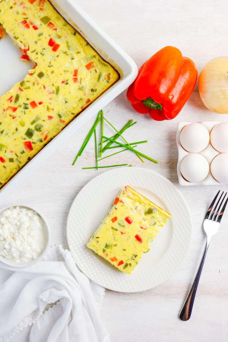 Cottage cheese and egg bake