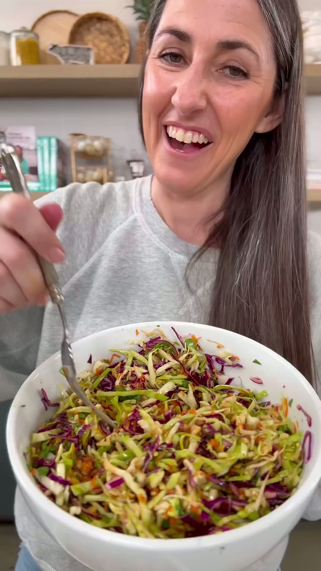 Spicy sesame coleslaw #recipe #coleslawrecipe #cookout #potluckideas