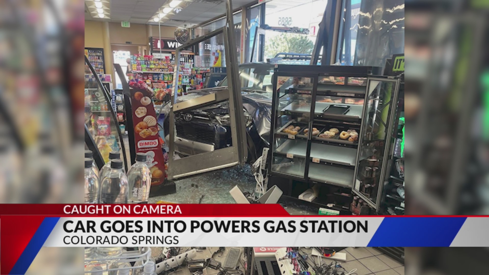 CSFD: Car crashes into gas station off Powers Boulevard