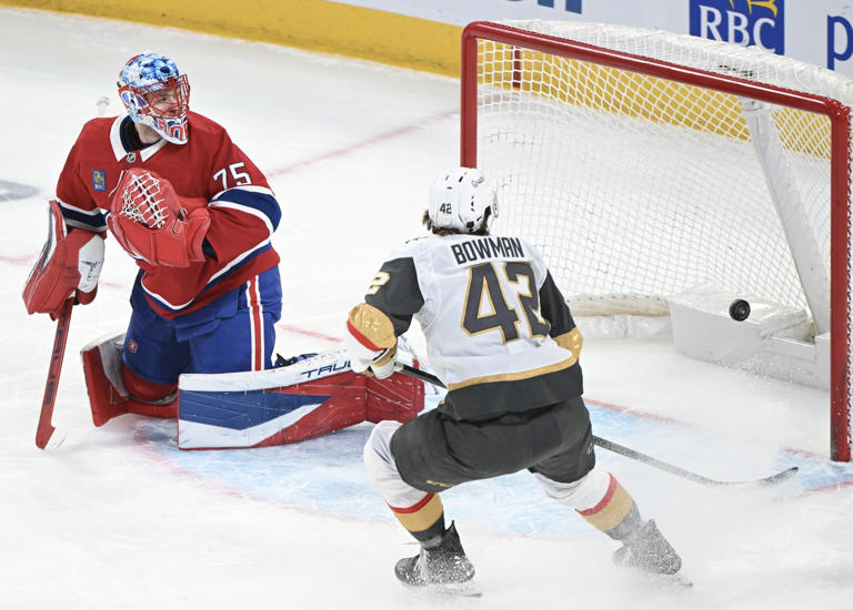 Evans scores in overtime to lift Canadiens past Golden Knights 3-2