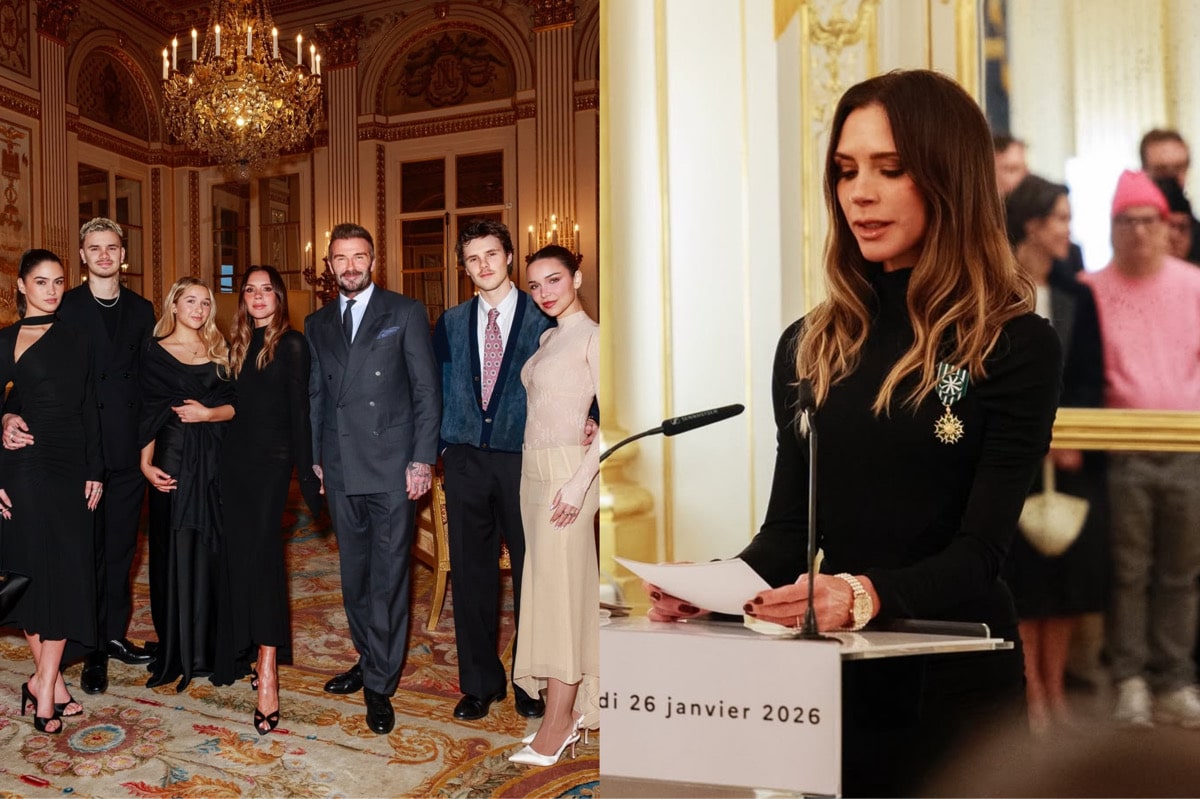 Victoria Beckham honored in Paris amid family rift