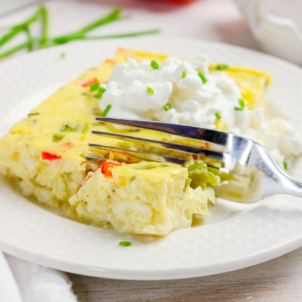 Cottage cheese and egg bake