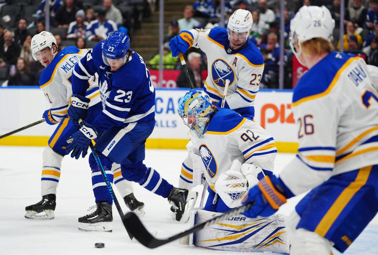 Dahlin's first hat trick leads Buffalo Sabres over slumping Toronto ...