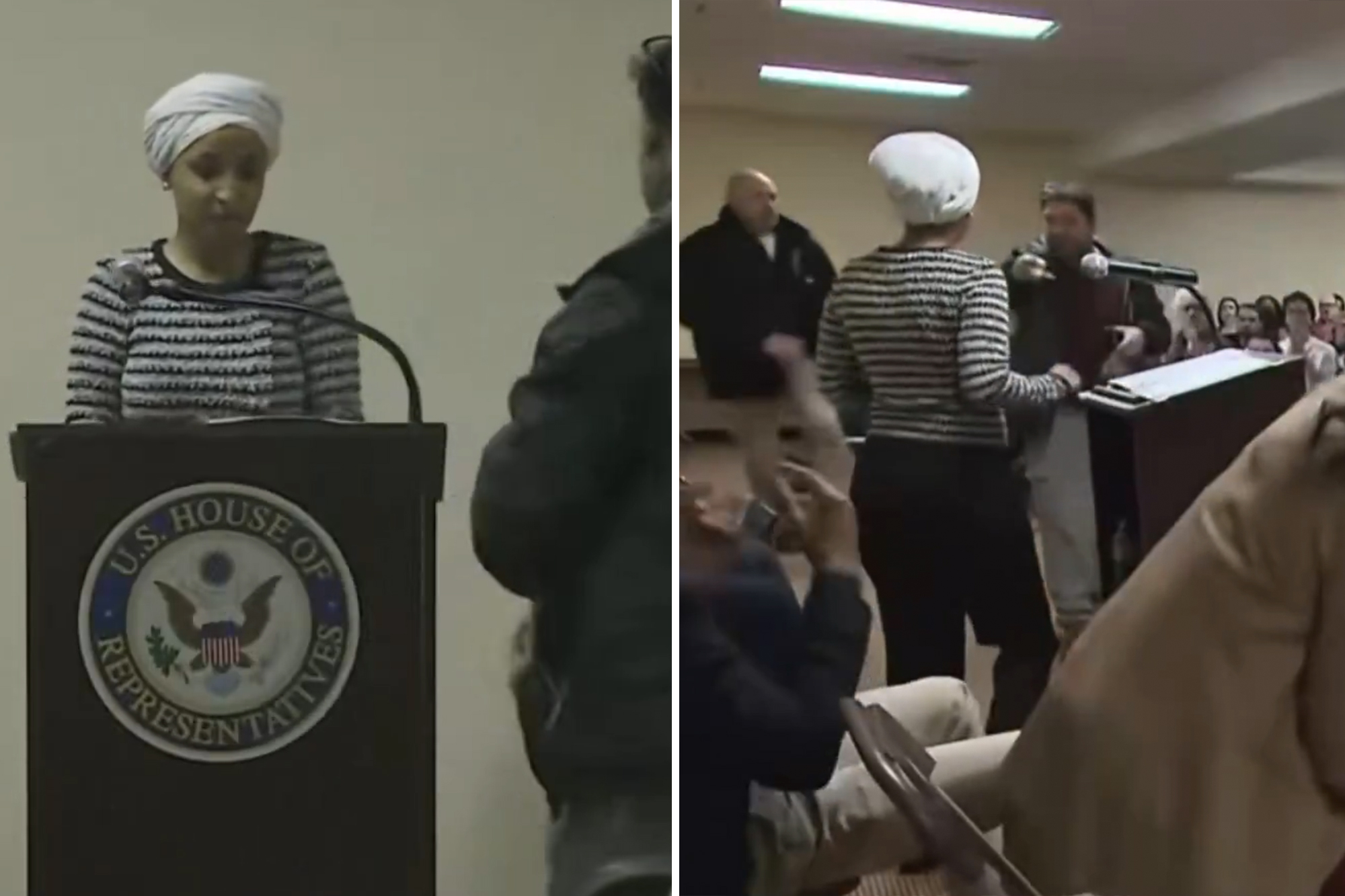 Rep. Ilhan Omar sprayed with unknown substance in syringe by ranting ...