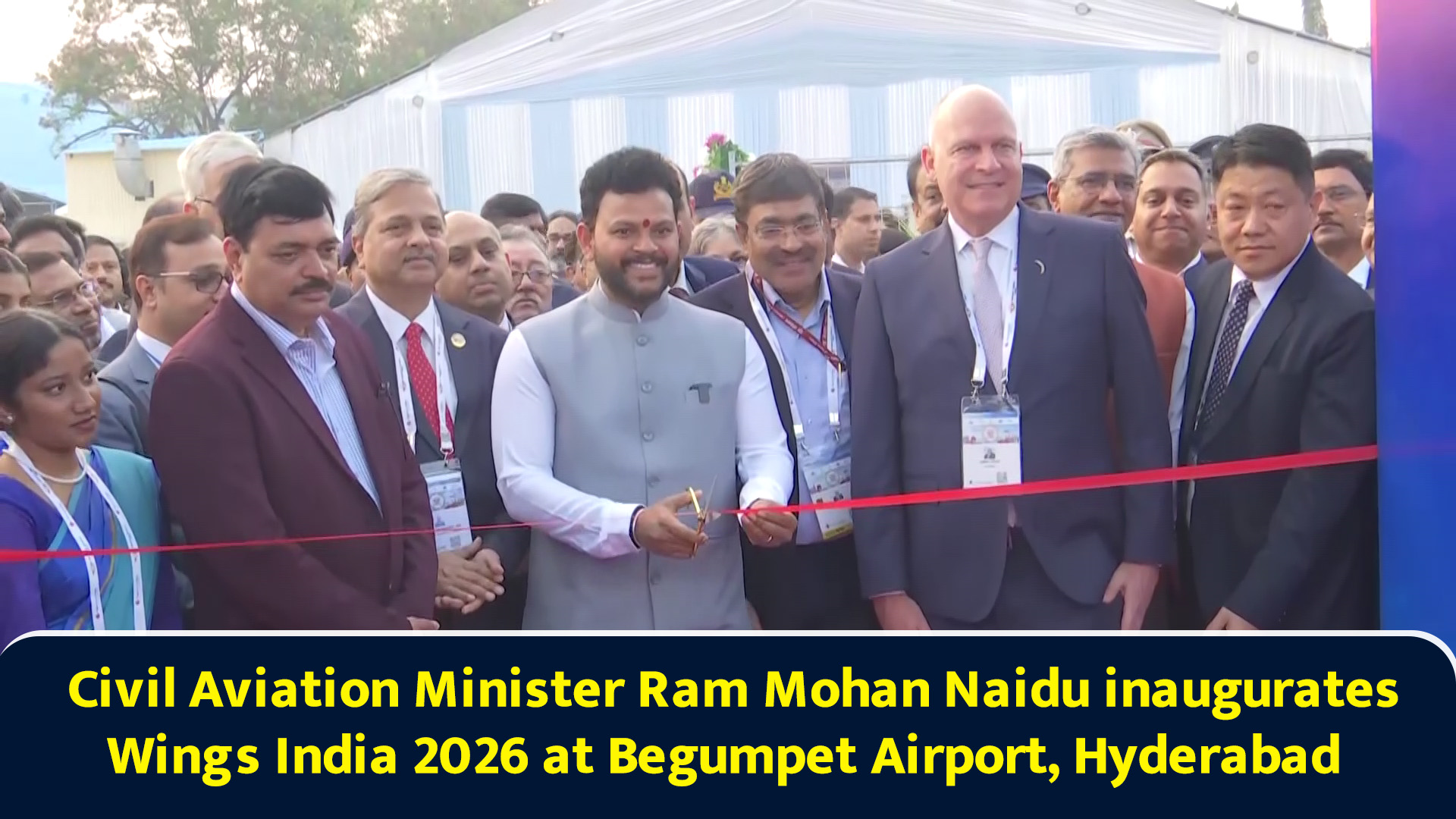 Civil aviation minister Ram Mohan Naidu inaugurates Wings India 2026 at ...