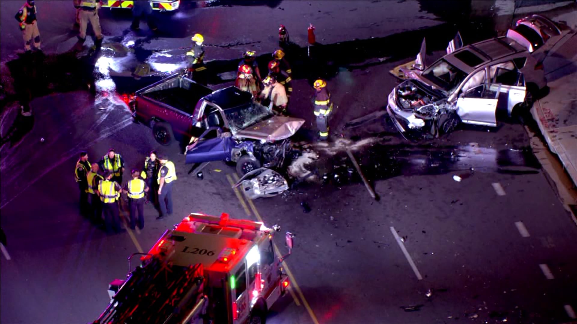 4 people hospitalized after crash near busy Mesa intersection