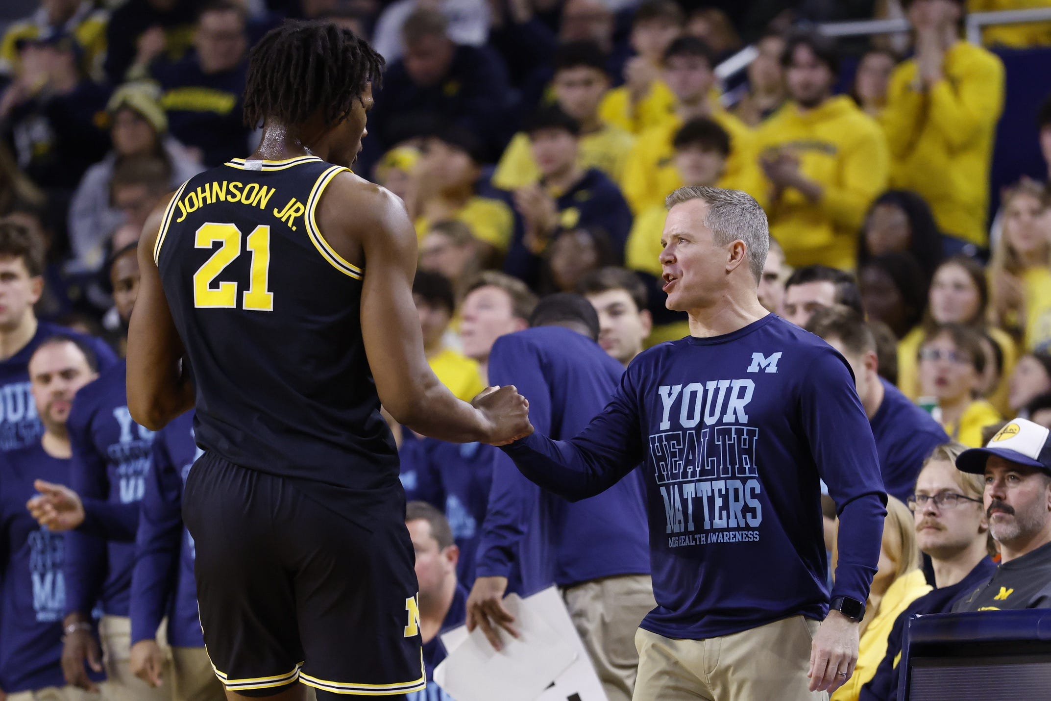 Everything Dusty May said after Michigan basketball beat Nebraska