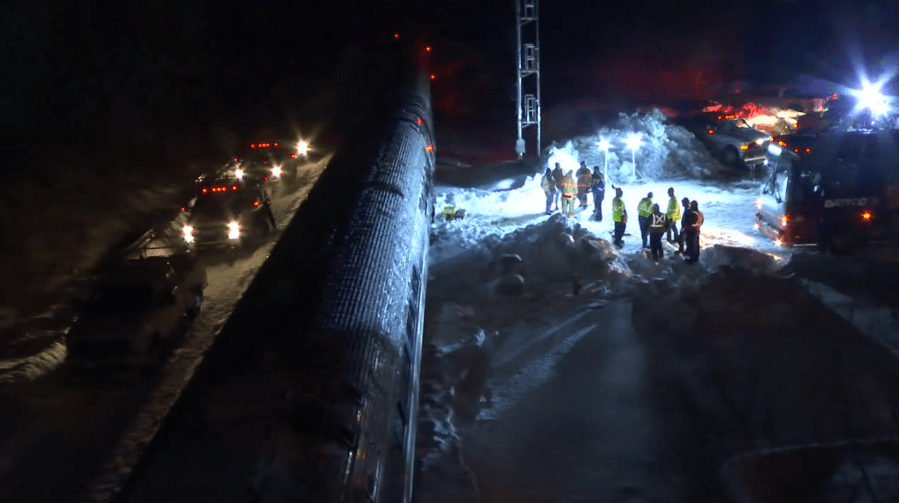 Amtrak train derails in western Massachusetts with over 100 onboard