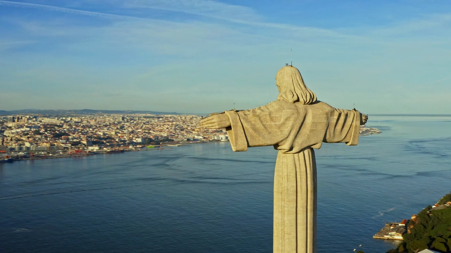 Cristo Rei, Lissabon: Drönarvyer över Almadas andliga fyr