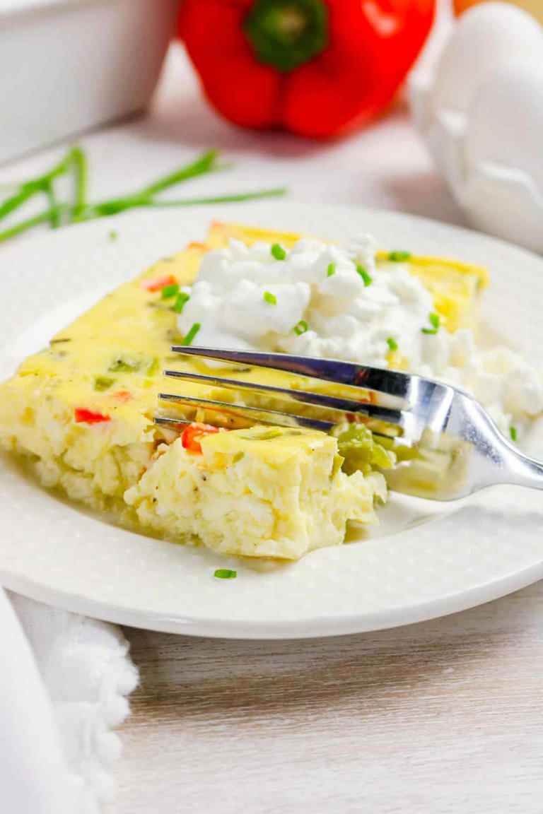 Cottage cheese and egg bake