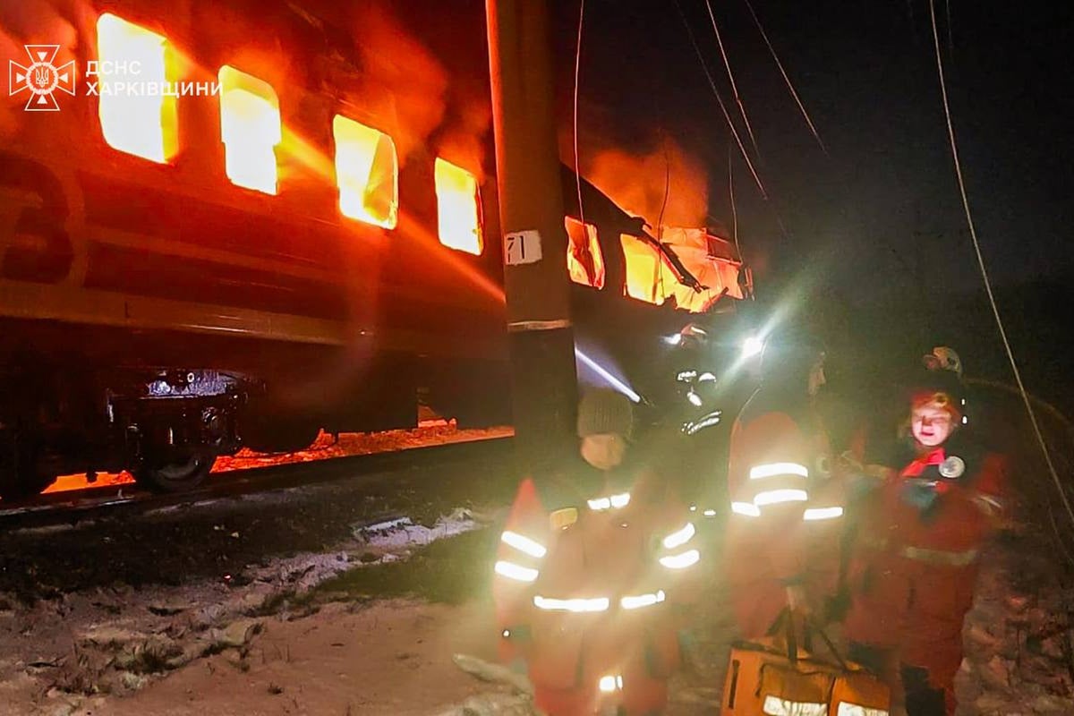 Ukraine war latest: Russian drone strike on passenger train kills five