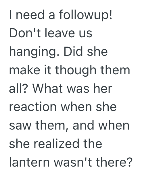 Generous party guest offered a lantern to a difficult sister, so ...