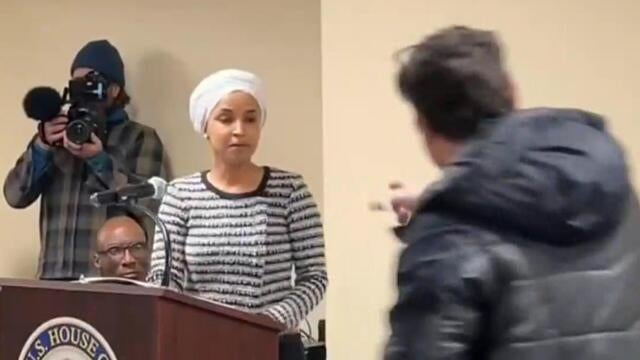 Man charges at Rep. Ilhan Omar and sprays her with unknown substance ...