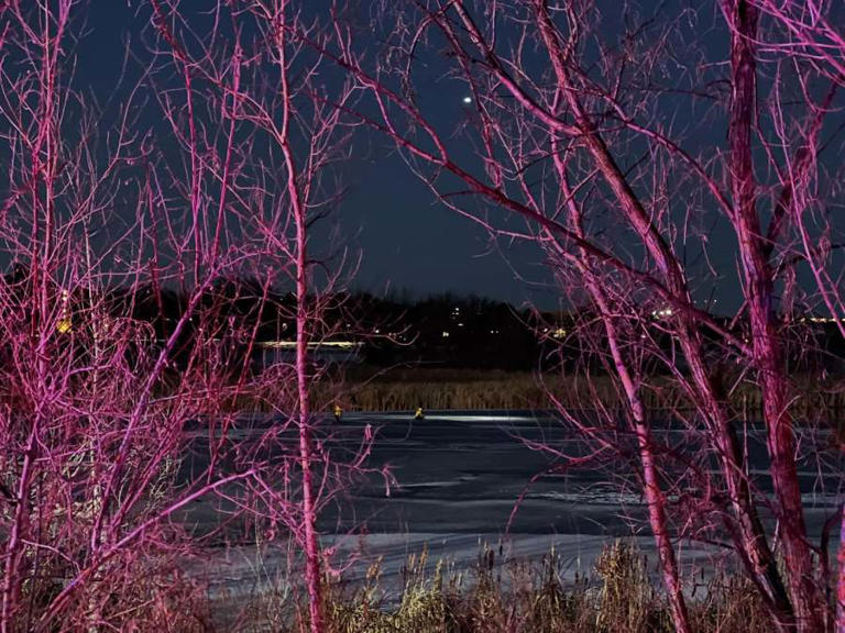 Security Fire Department warns of playing on ice