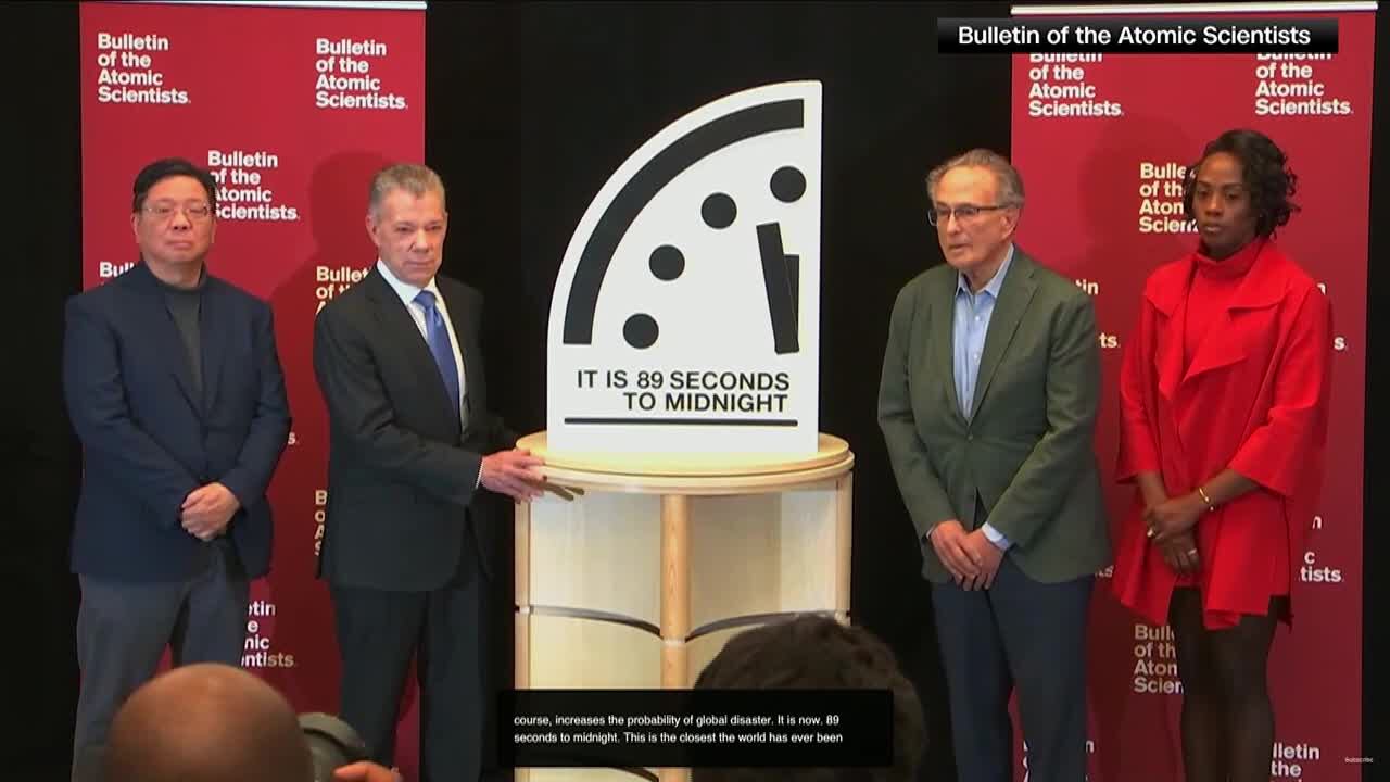 Doomsday Clock moves closer to midnight over threats from nuclear ...