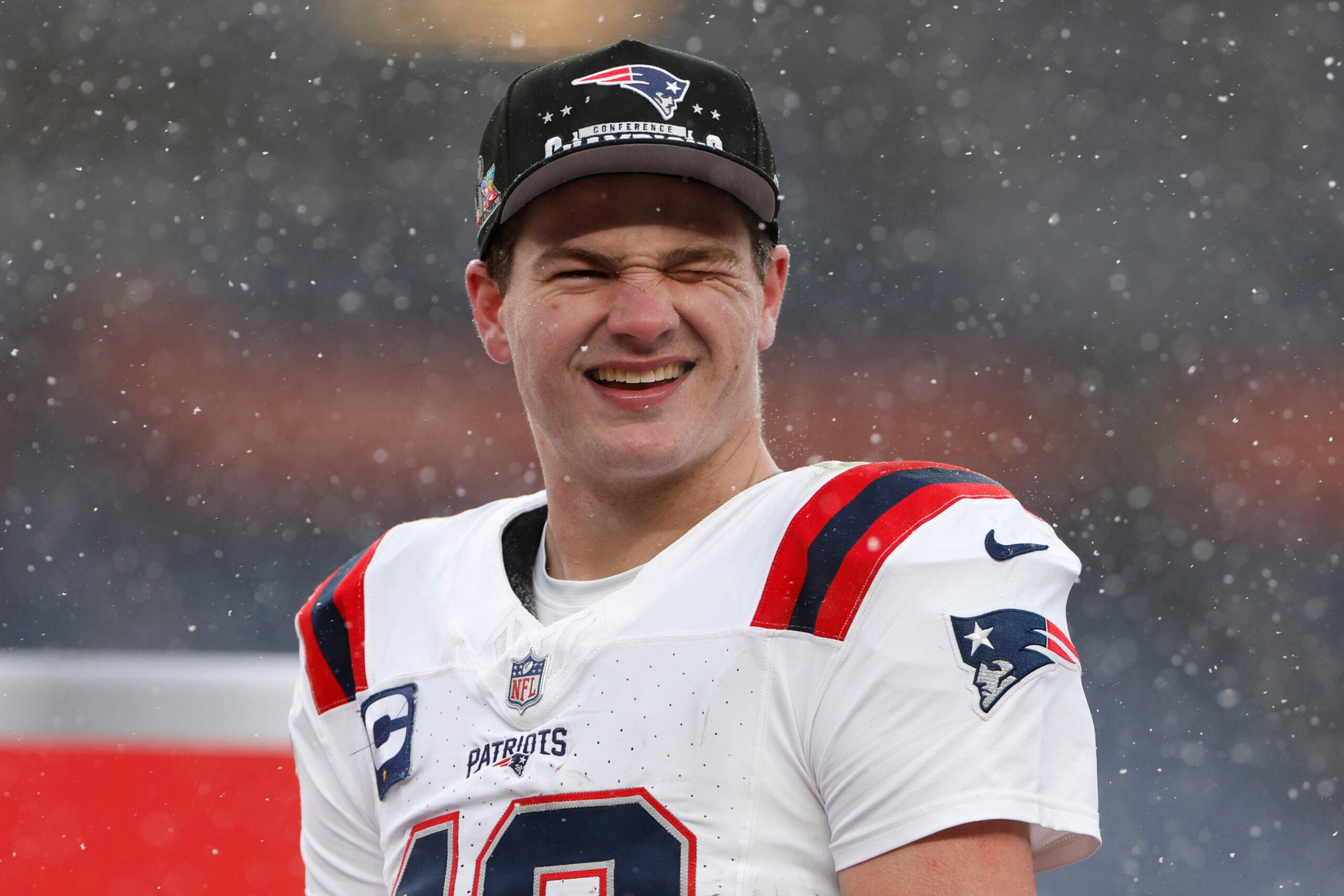 What Drake Maye said about his reported shoulder injury on WEEI