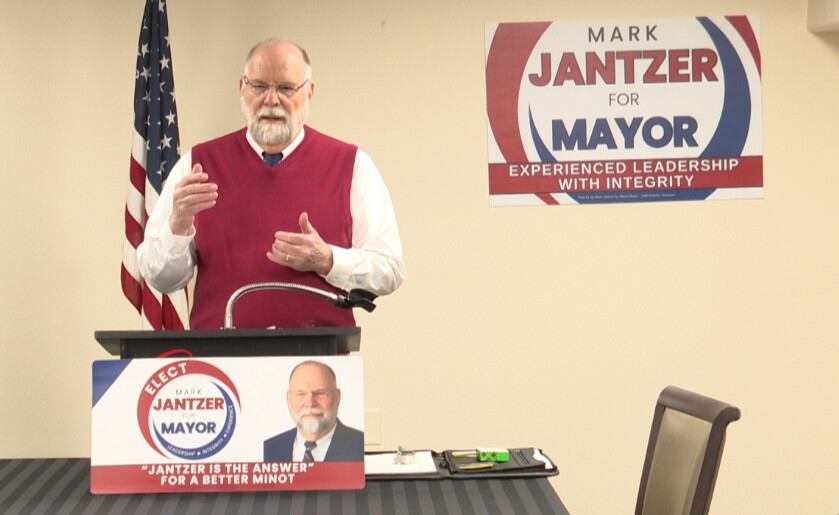 Minot Mayor Mark Jantzer announces plans for re-election