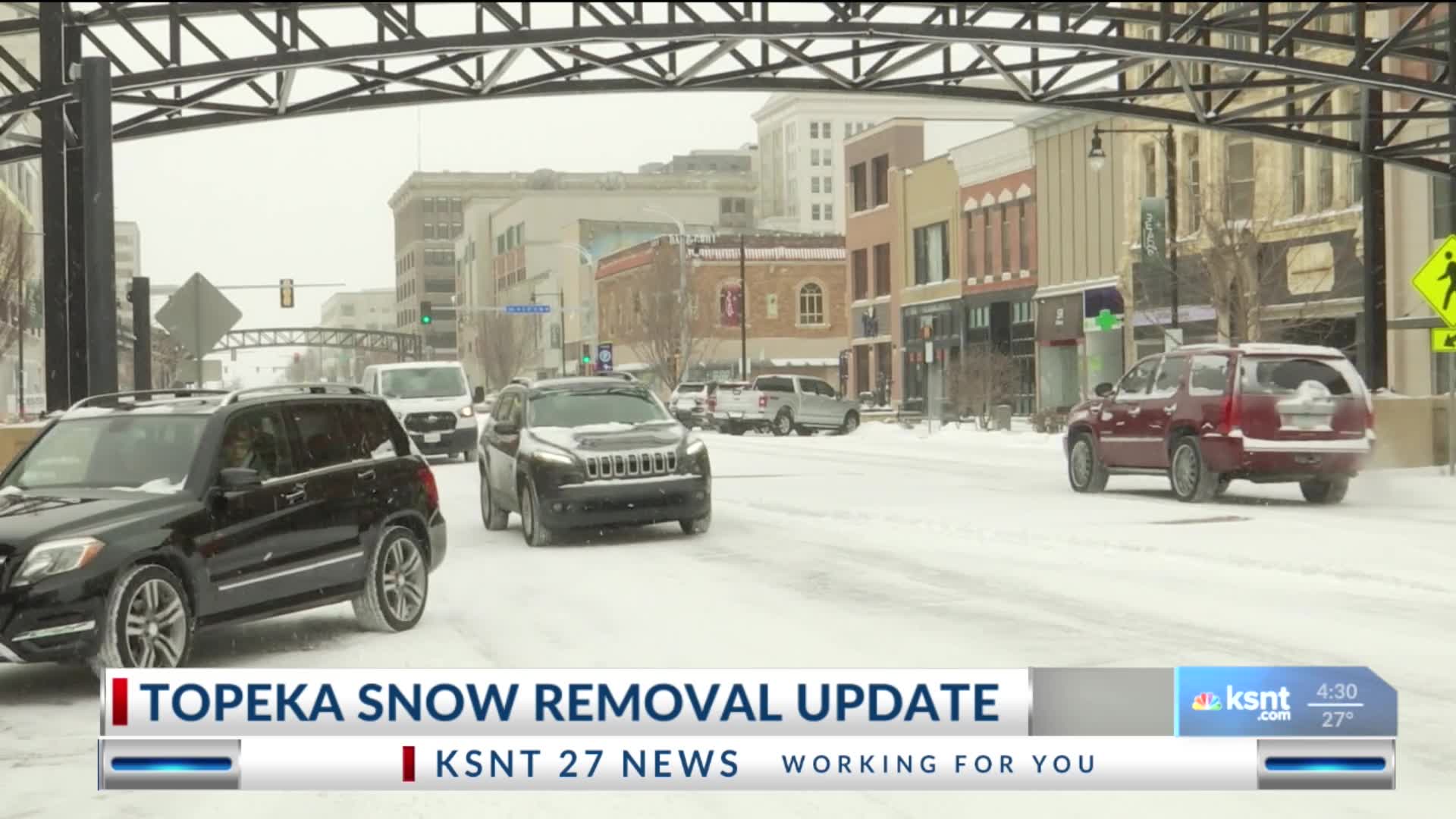 Why did City of Topeka road crews hold back on treating some streets?