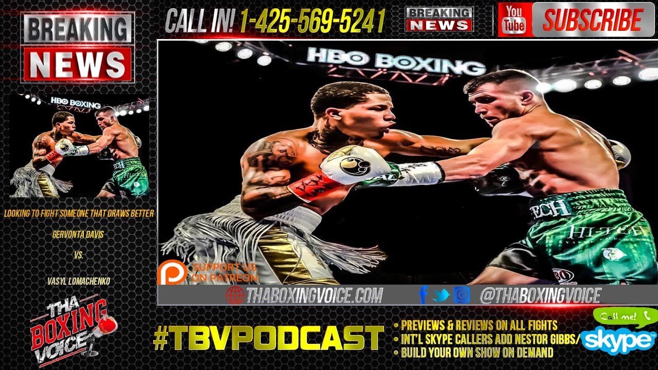 Gervonta Davis says Vasyl Lomachenko isn't a big enough draw to fight?