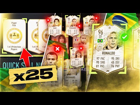 FIFA 22 25 x new prime icon player pick packs!