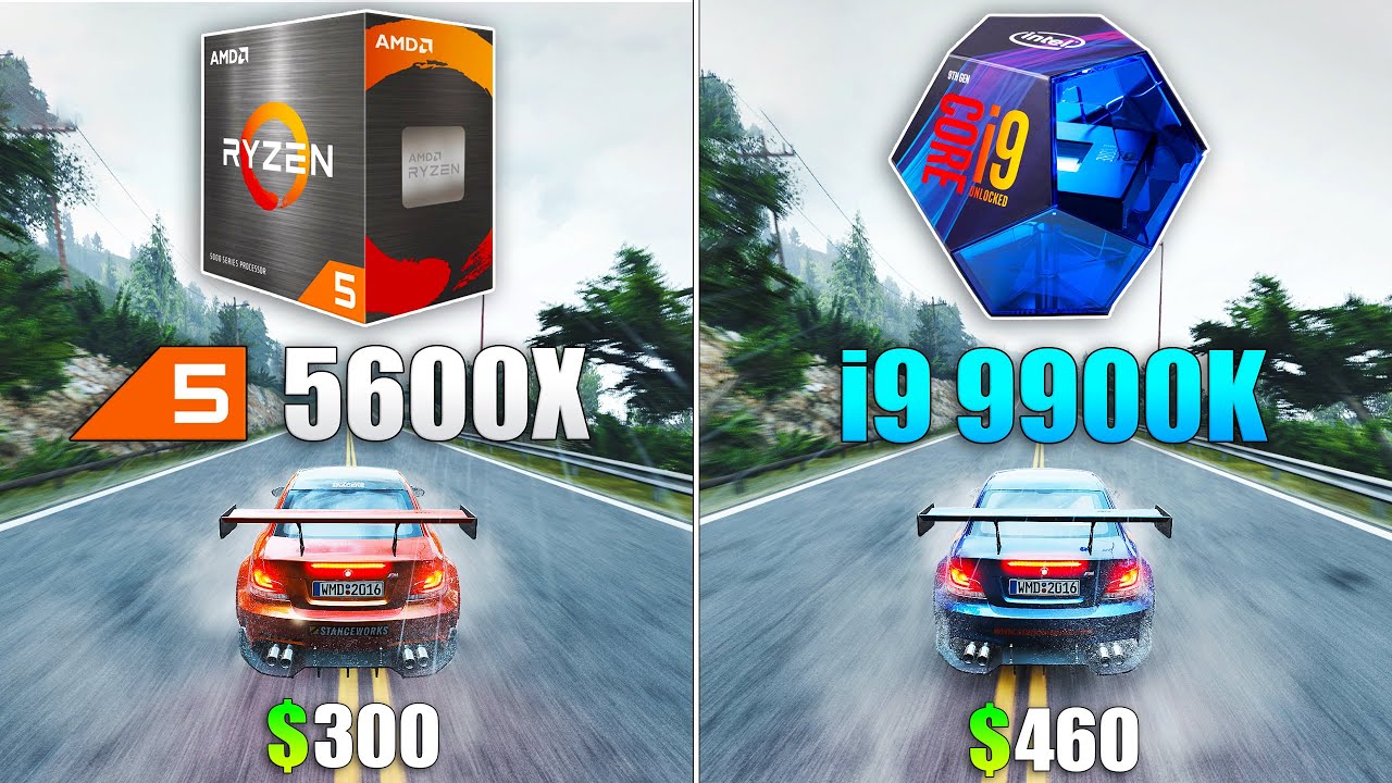 Ryzen 5 5600X vs i9 9900K - Test in 8 games