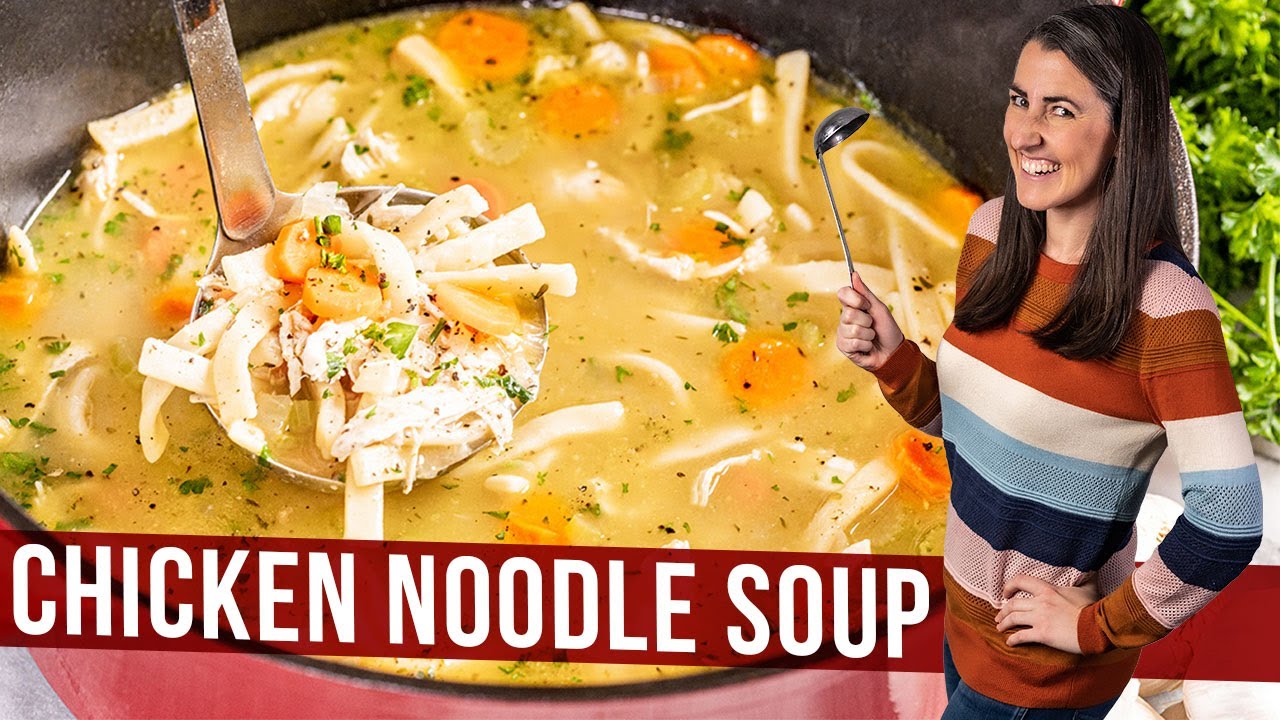 How to make classic chicken noodle soup from scratch | Easy step-by ...