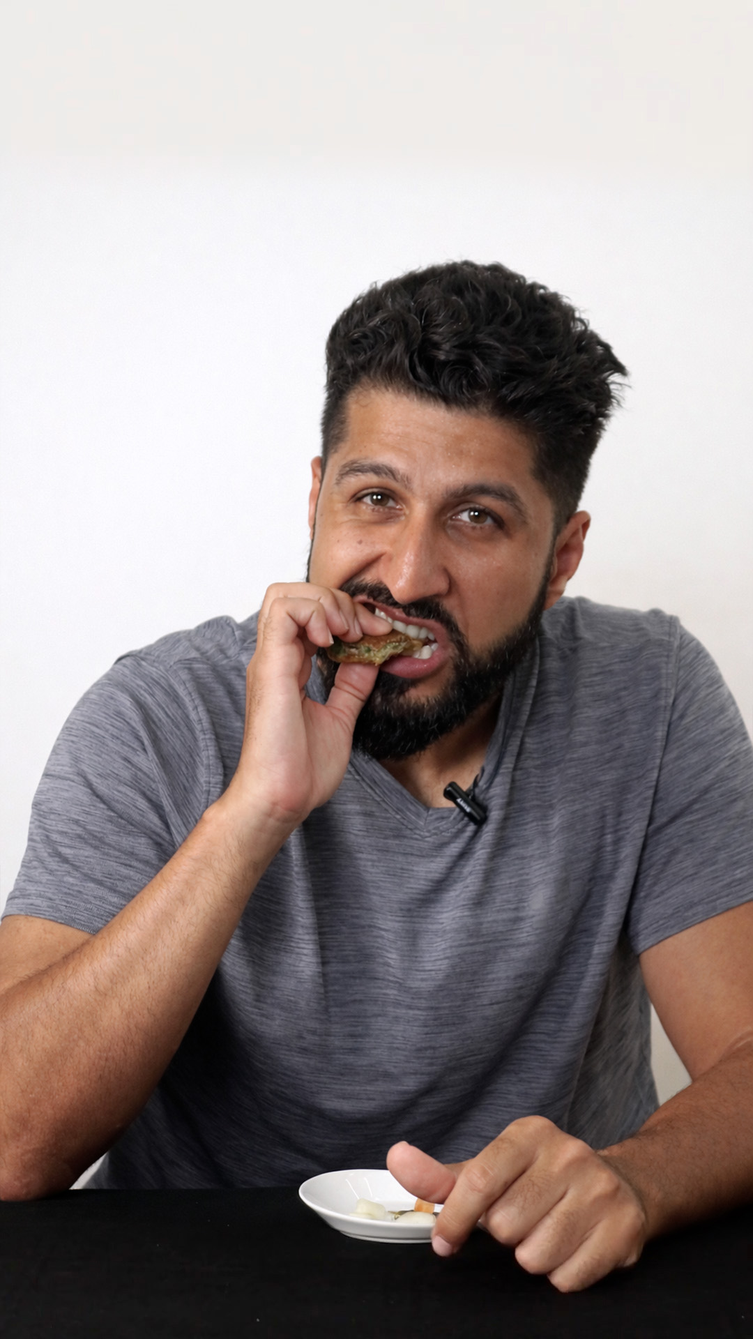 Trying martabak telur for the first time