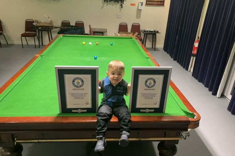 Snooker player breaking world records aged 2 – despite struggling to ...