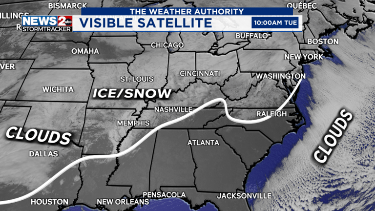 Ice left from Tennessee’s winter storm visible from space