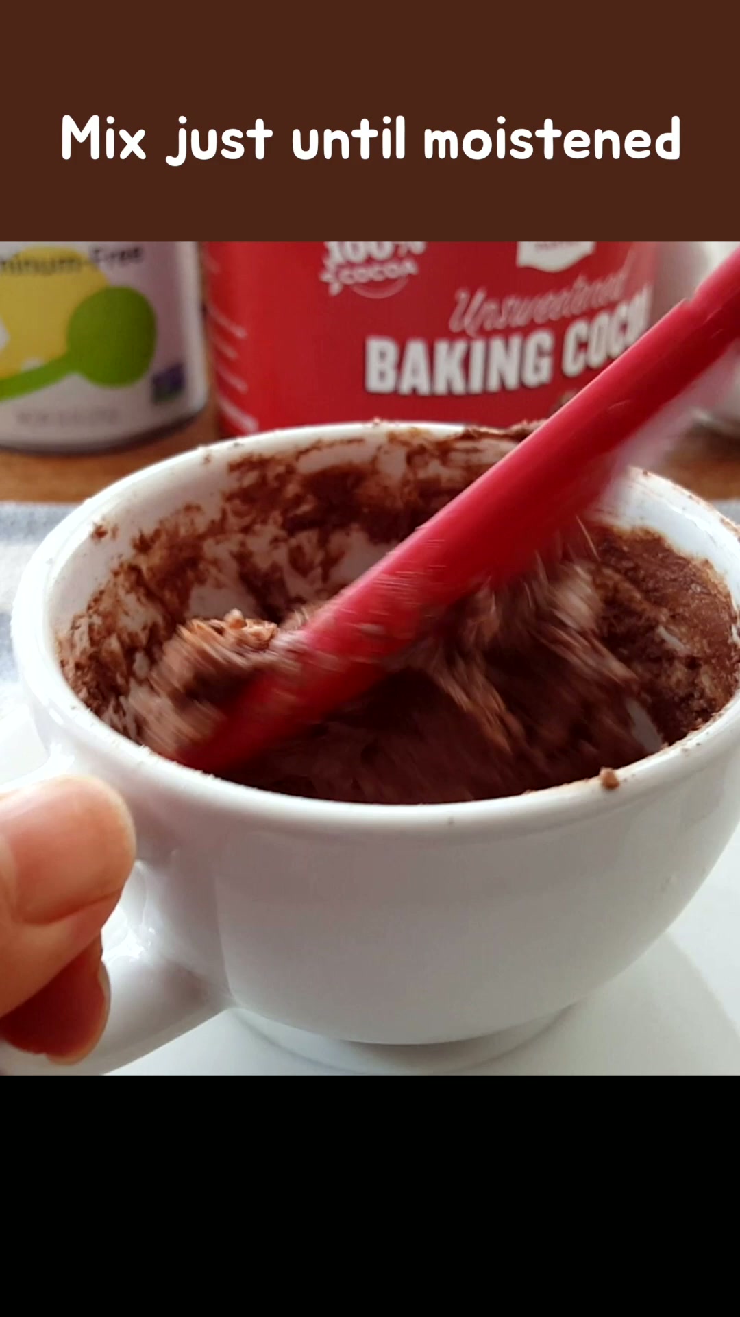 Eggless chocolate muffin in a mug #mugcake
