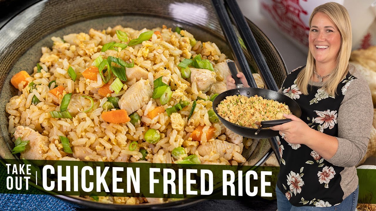 Takeout chicken fried rice