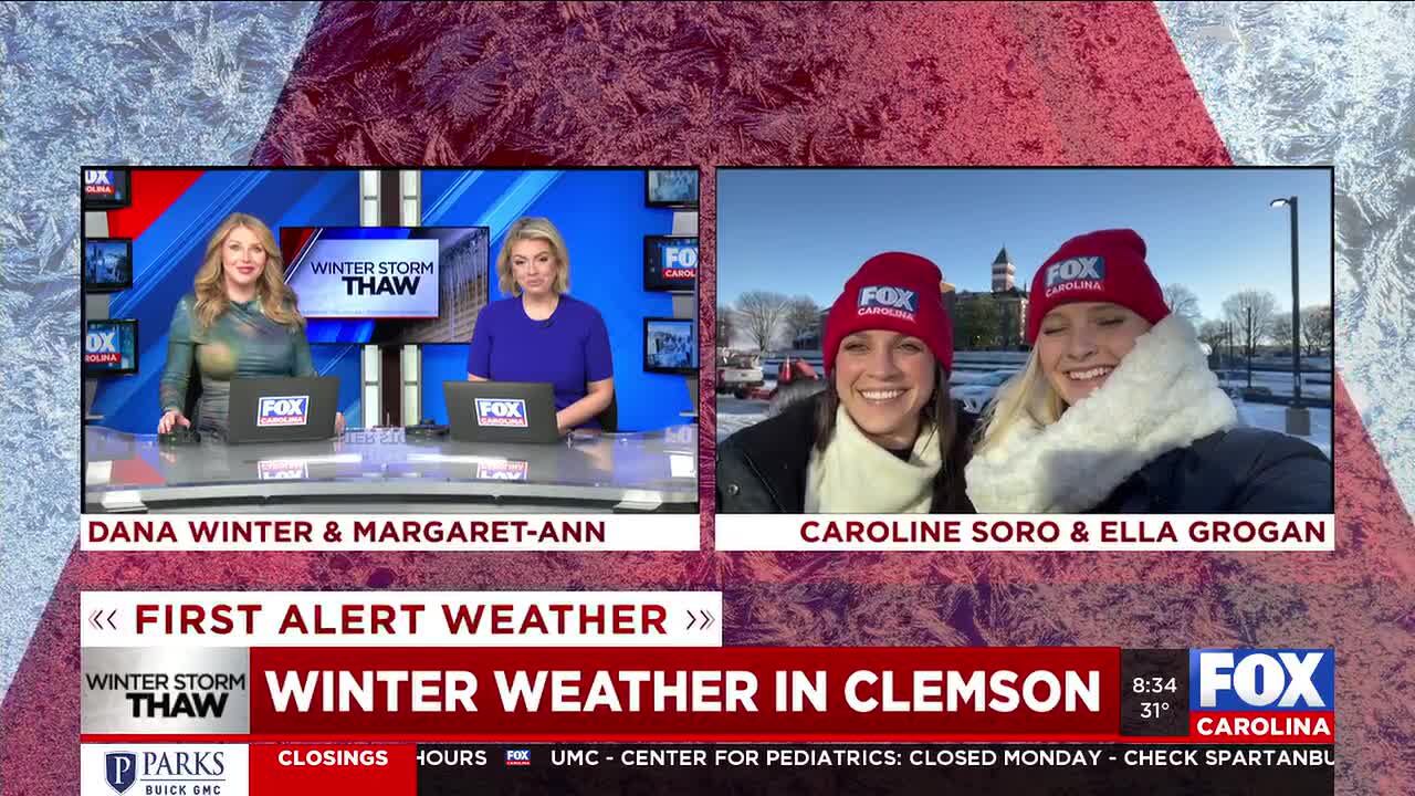 Watch: Palmetto Sports team tracks winter weather around Clemson ...