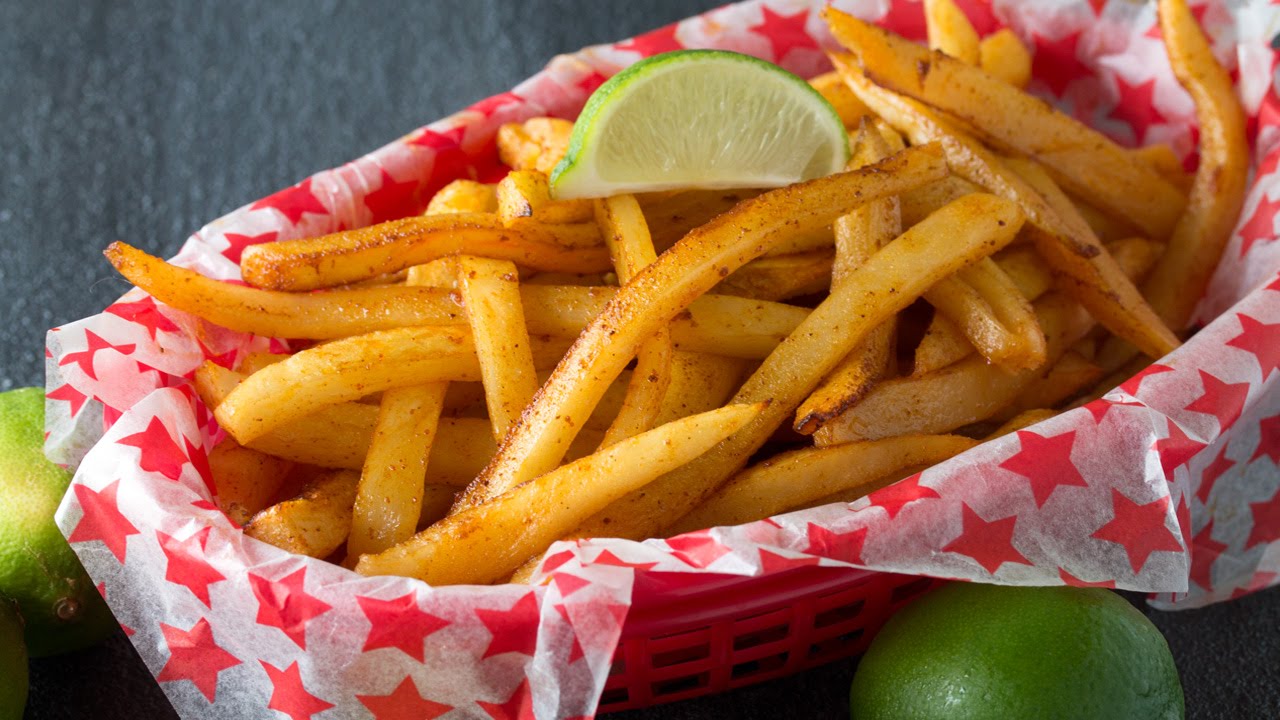 Baked chili-lime French fries