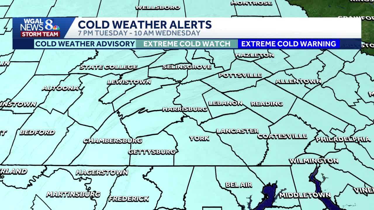 Cold weather advisory in effect for entire Susquehanna Valley