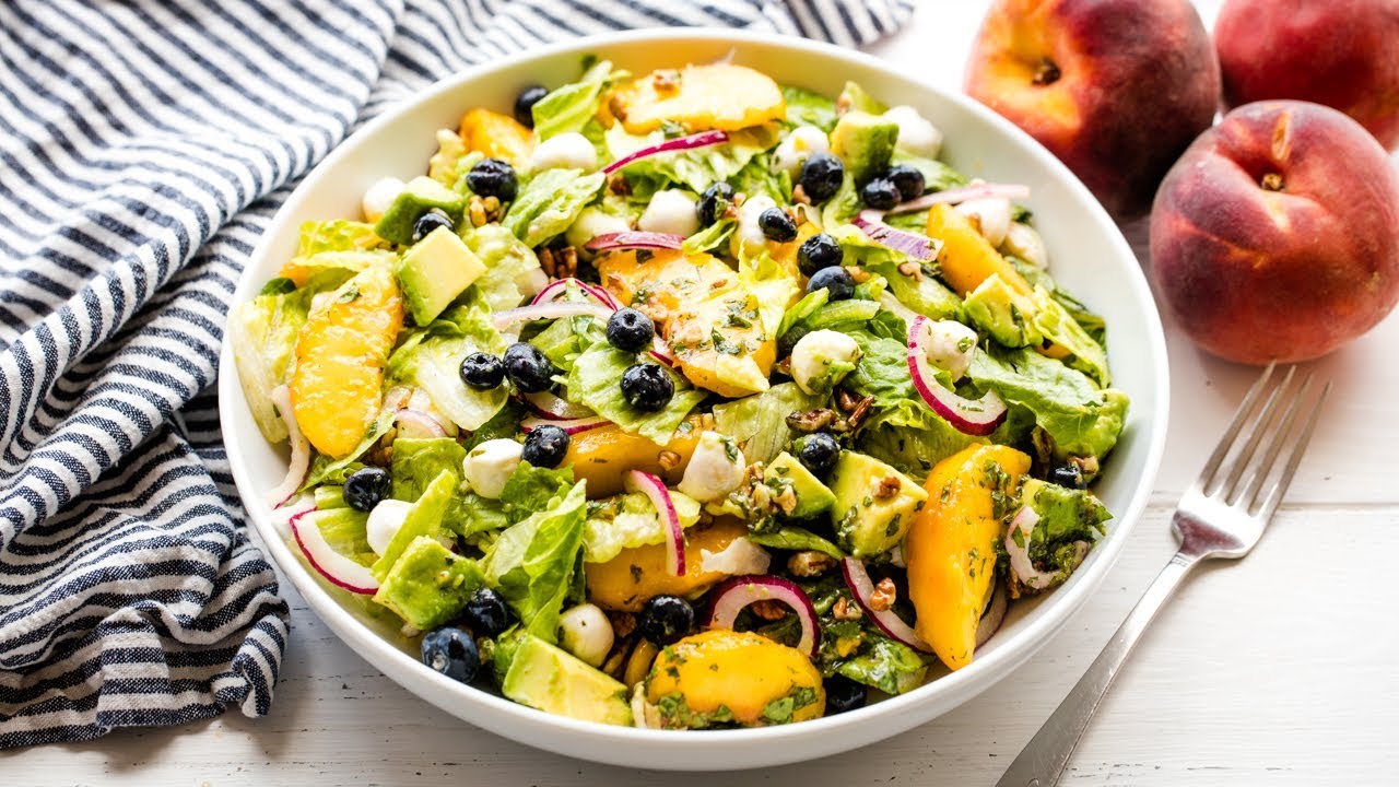 How to make summer peach salad | The Stay At Home Chef