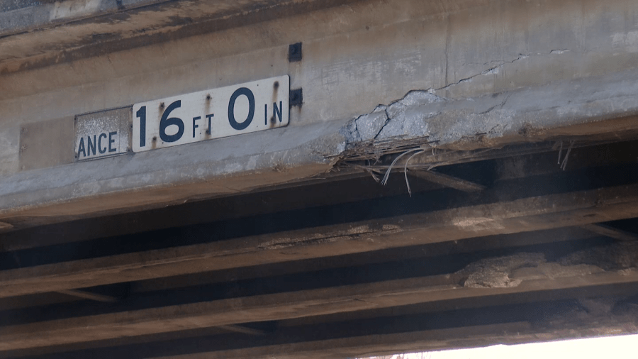 Bridge over I-85 hit for second time in less than two months