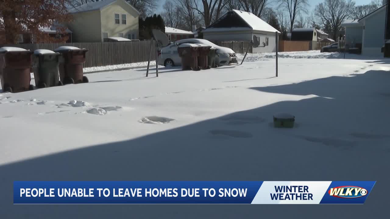 People unable to leave their homes due to snow