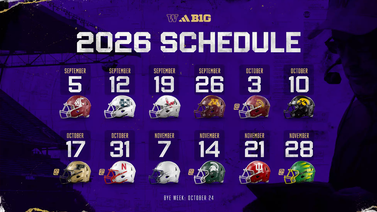 Washington Huskies release 2026 football season schedule