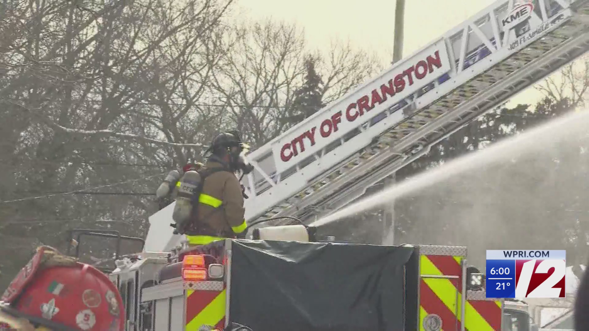 3 firefighters injured while battling Cranston house fire