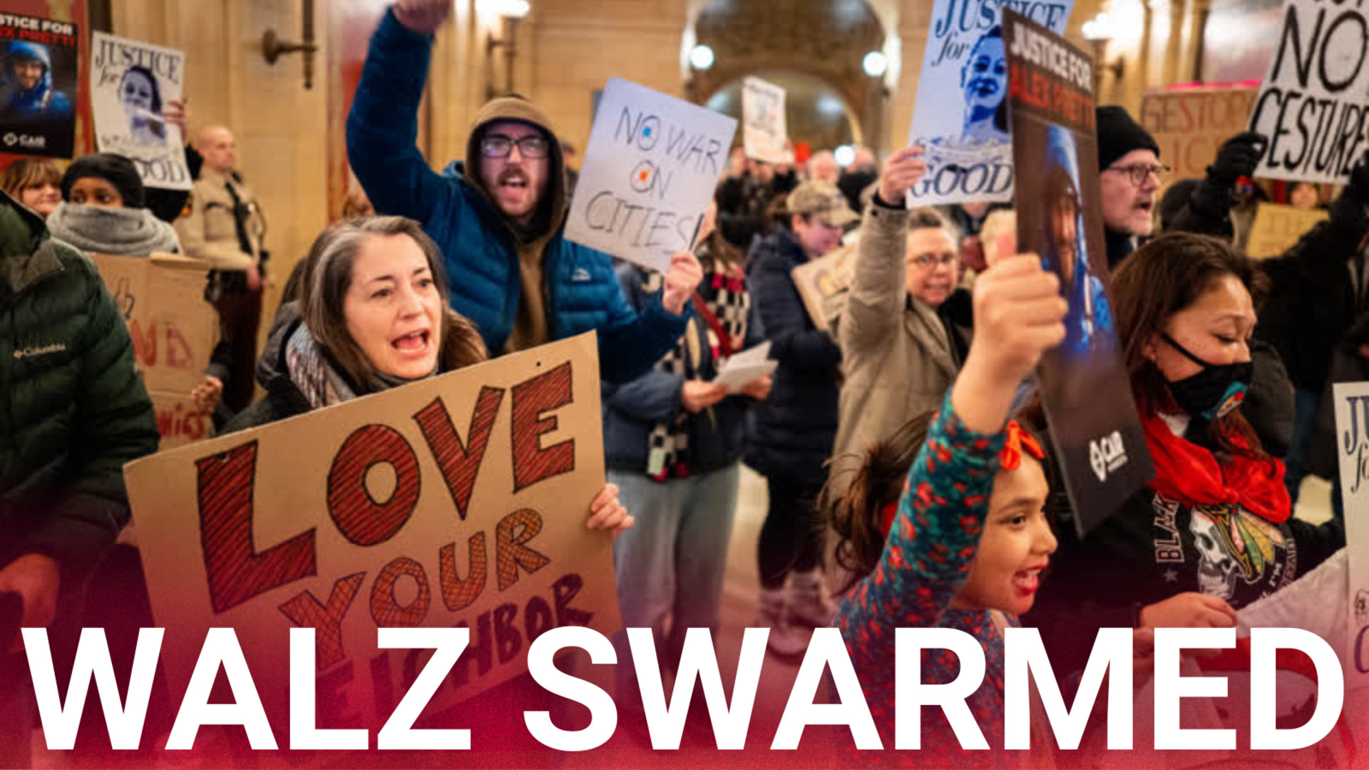 Agitators turn on Tim Walz and storm the Minnesota Capitol with chants ...